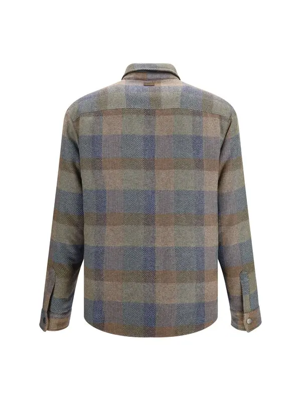 Etro Wool And Cashmere Check Shirt