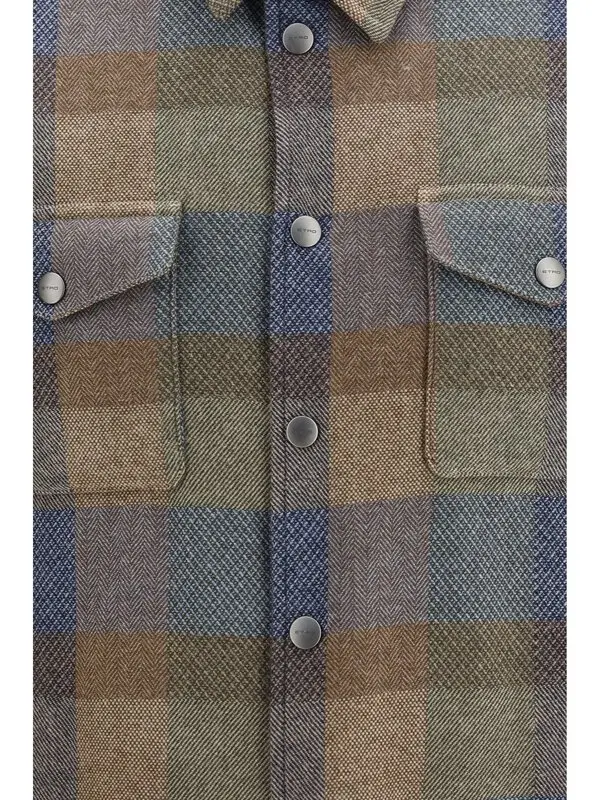 Etro Wool And Cashmere Check Shirt