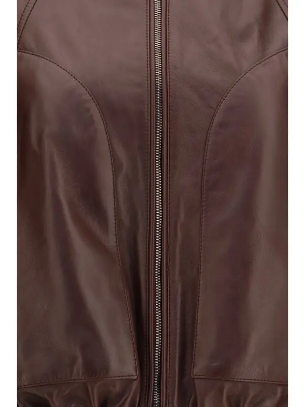 Brunello Cucinelli Nappa Jacket With Drawstring And Monili - Multicolor