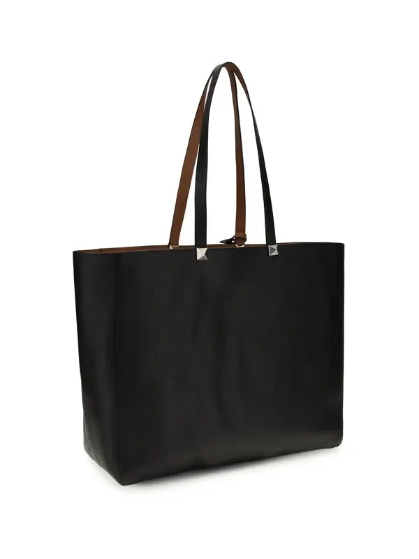 Valentino Garavani Reversible Rockstud Calfskin Tote Bag
