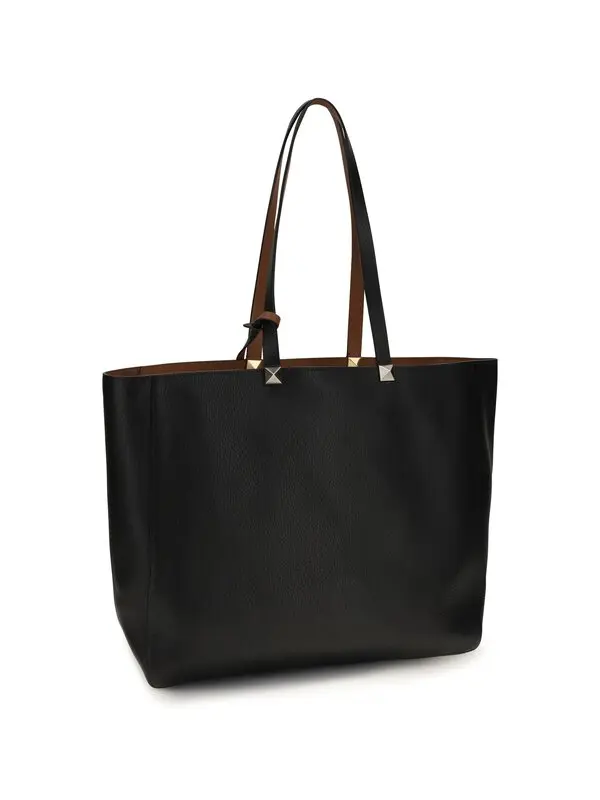 Valentino Garavani Reversible Rockstud Calfskin Tote Bag