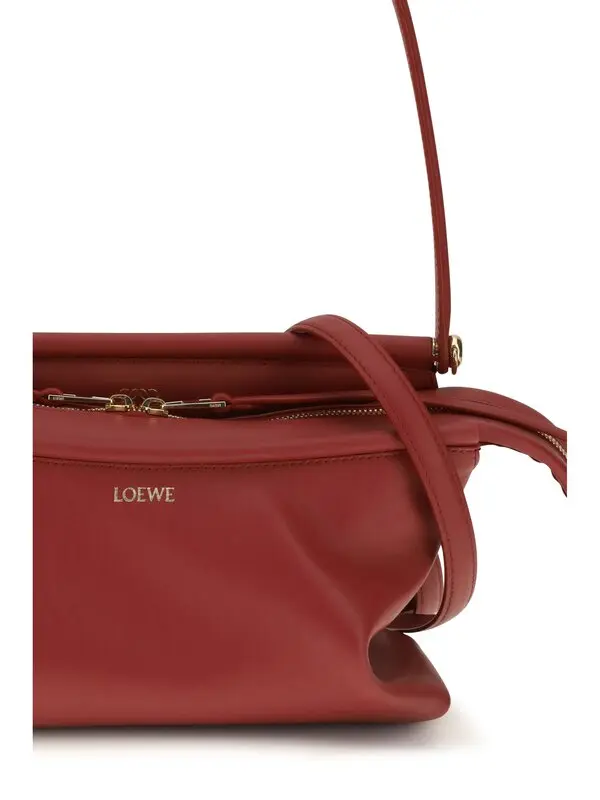 Loewe Whisker Glazed Calfskin Shoulder Bag - Red