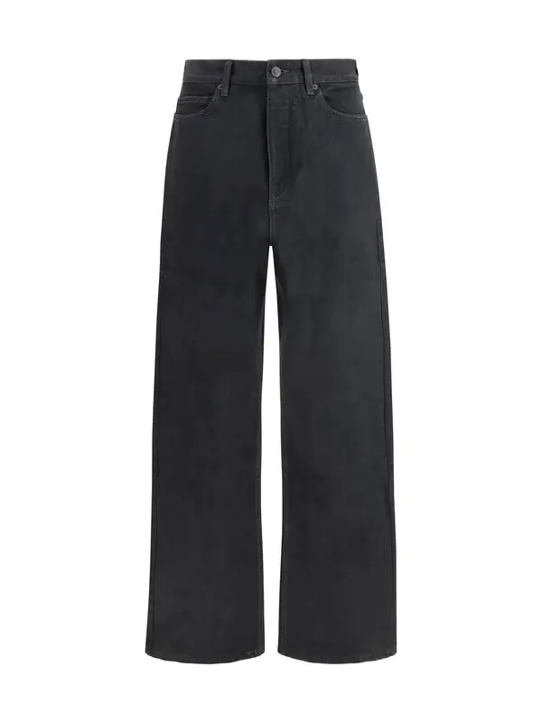 Balenciaga High-rise Straight-leg Jeans - Black