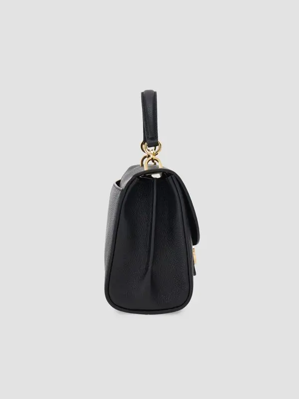 FERRAGAMO Double Gancini Leather Top Handle Bag