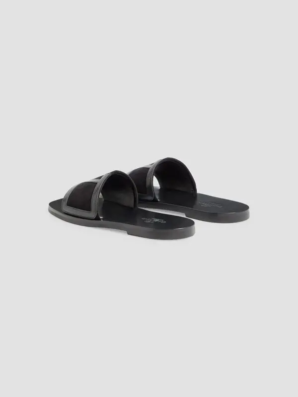 Valentino Garavani Viva Superstar Slide Sandals In Nappa And Split-grain Leather