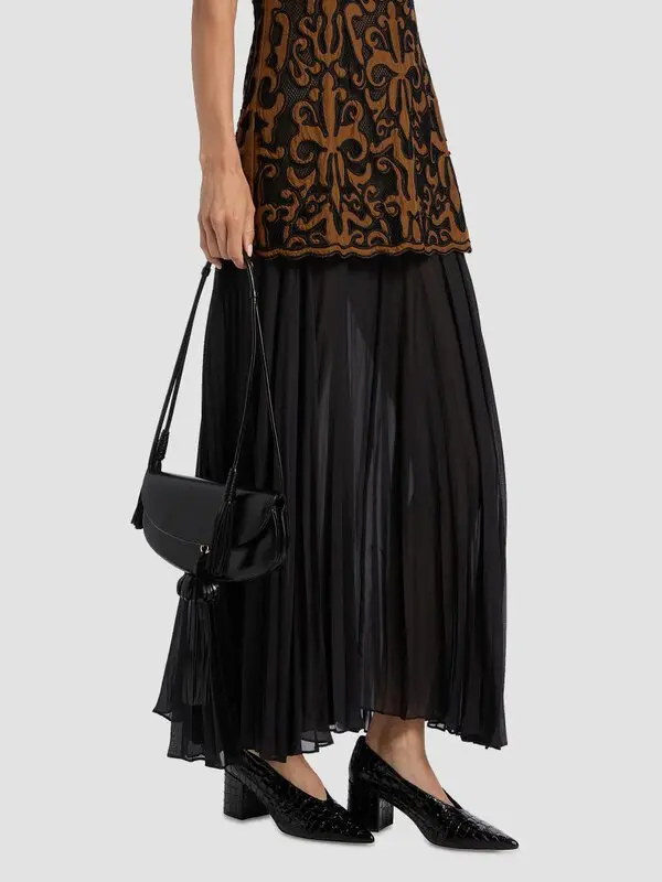 Ulla Johnson Auryn Appliqué Silk Sleeveless Combo Midi-dress