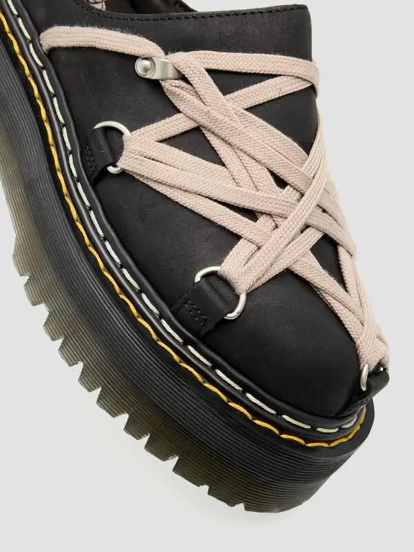 Rick Owens X Doc Martens Quad-sole Megalace Mules