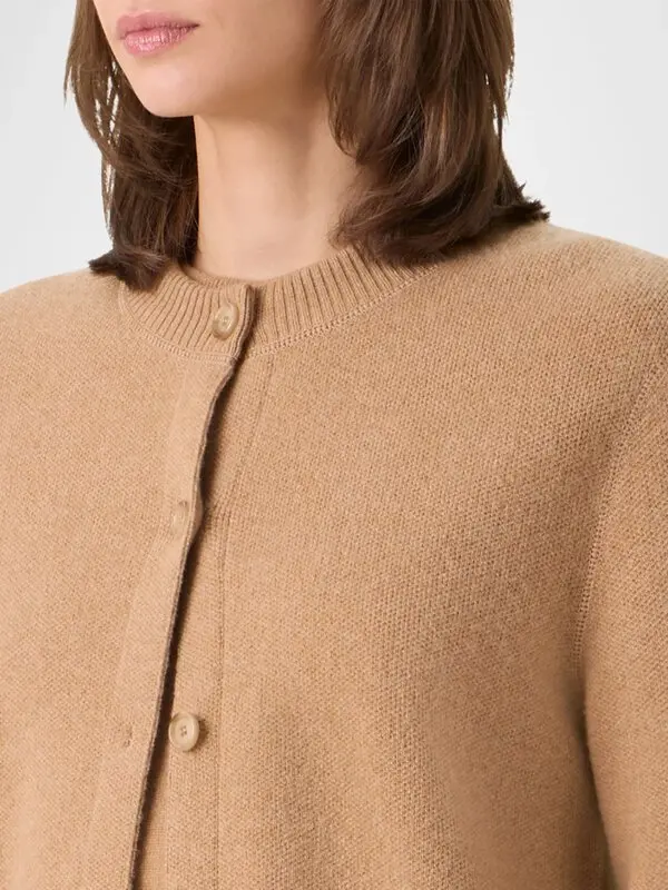 Akris Cashmere Piqué Boxy Cardigan