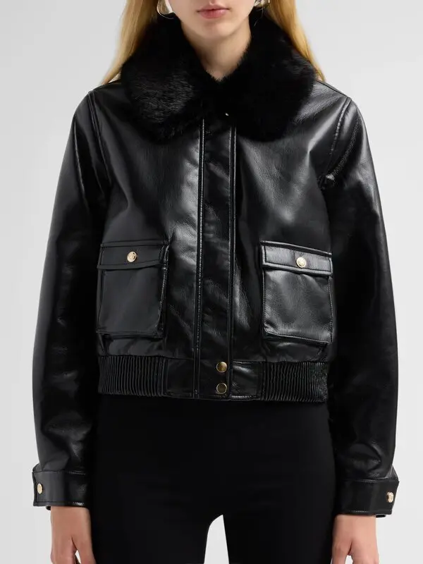 Generation Love Esther Faux Leather Bomber Jacket