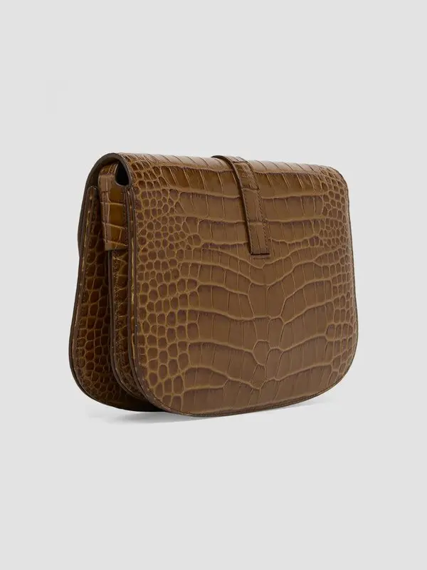 TOM FORD Arc Small Croc-embossed Shoulder Bag