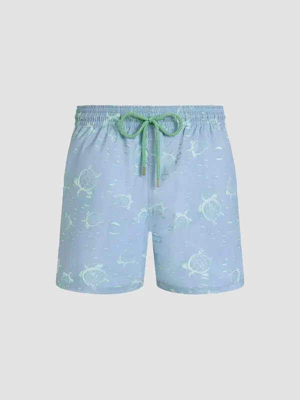 Vilebrequin Bubbles Turtles 3d Print Swim Shorts - Cloudy