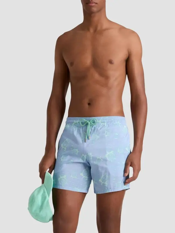 Vilebrequin Bubbles Turtles 3d Print Swim Shorts