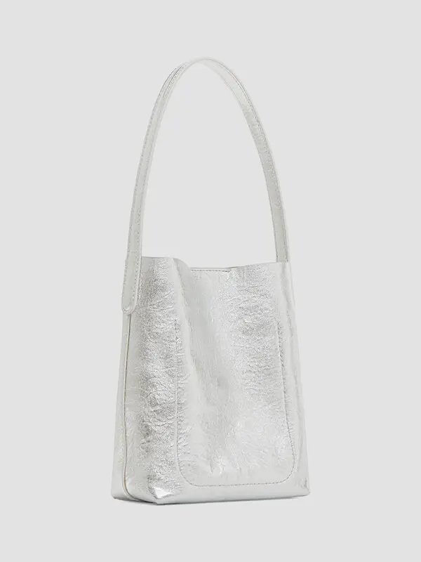 MANSUR GAVRIEL Mini Everyday Metallic Leather Tote Bag