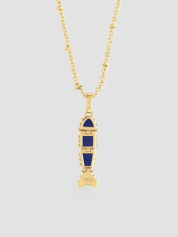 ANABEL ARAM Milos 18k-gold-plated & Gemstone Fish Charm