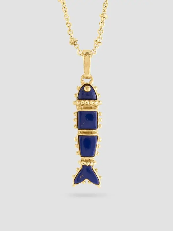 ANABEL ARAM Milos 18k-gold-plated & Gemstone Fish Charm