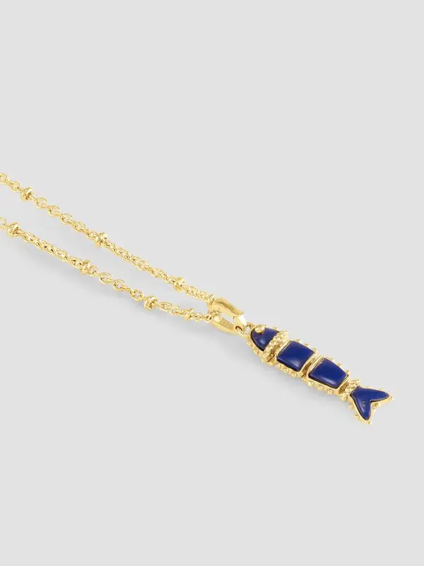 ANABEL ARAM Milos 18k-gold-plated & Gemstone Fish Charm