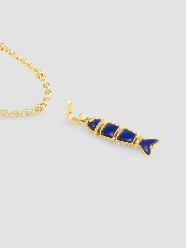 ANABEL ARAM Milos 18k-gold-plated & Gemstone Fish Charm