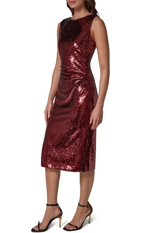 Donna Karan New York Sequin Sleeveless Midi Dress
