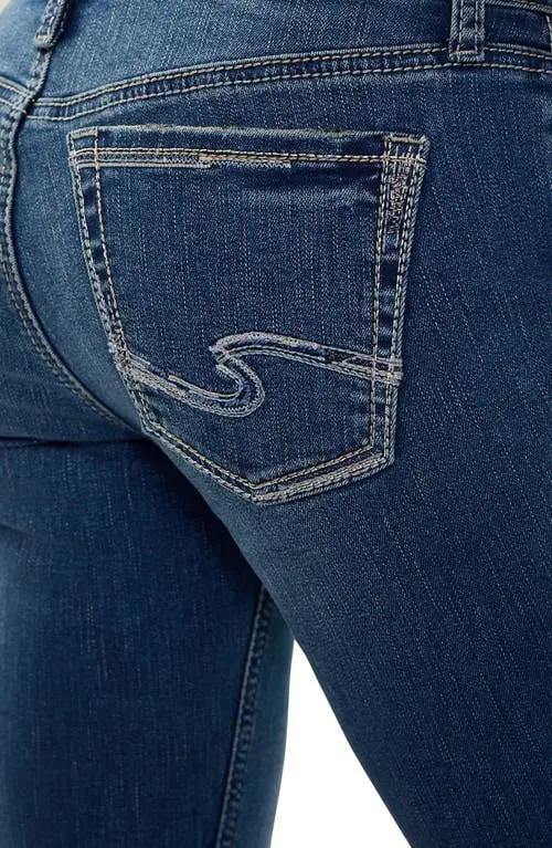SILVER JEANS CO. Suki Petite Curvy Mid Rise Straight Leg Jeans