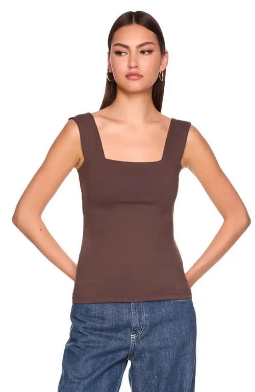 Susana Monaco Square Neck Wide Strap Tank - Java