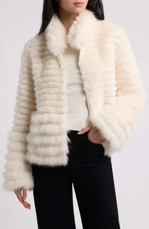Love Token Joyce Reversible Faux Fur Jacket - Ivory