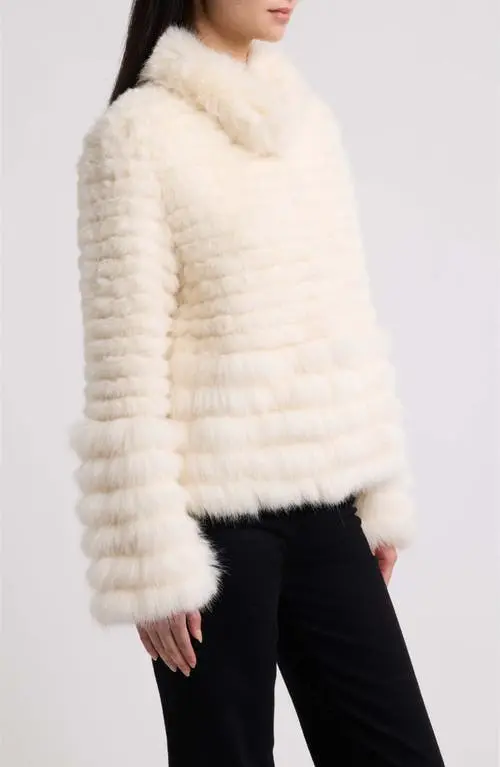 Love Token Joyce Reversible Faux Fur Jacket - Ivory