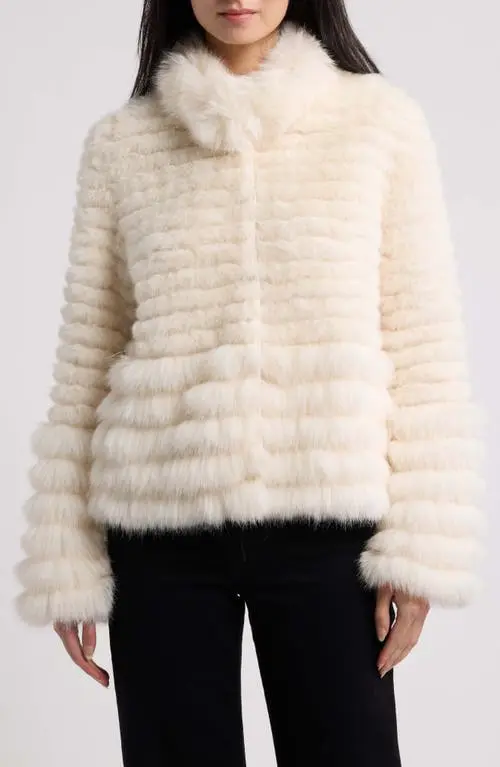 Love Token Joyce Reversible Faux Fur Jacket - Ivory