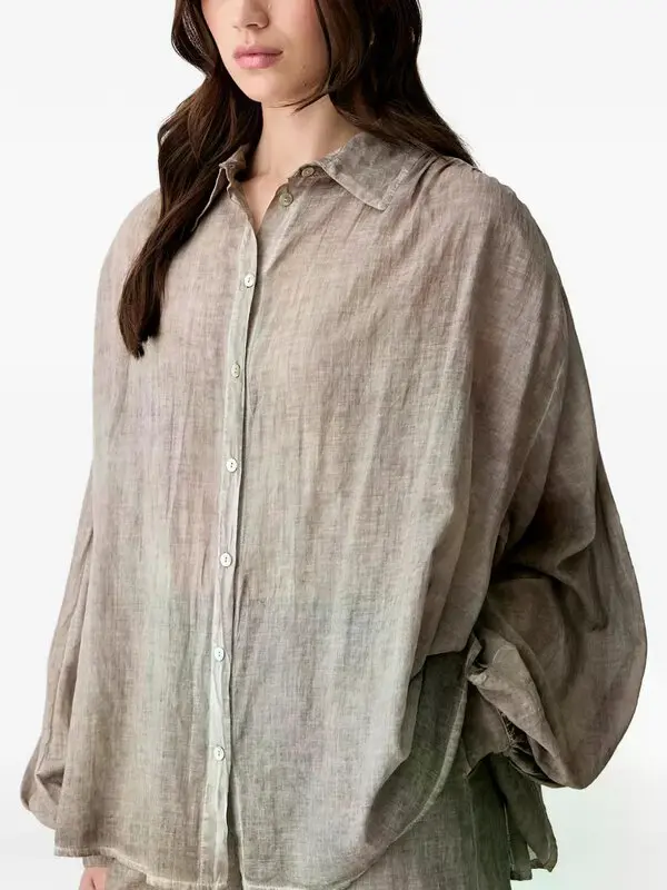 HAVEONE Gathered Balloon-sleeve Shirt