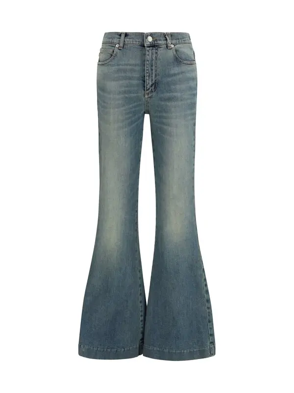 Alexander McQueen Flared Denim Jeans - Blue