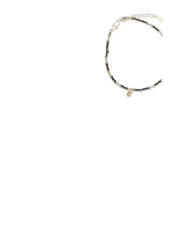 Brunello Cucinelli Hematite And 925 Sterling Silver Anklet