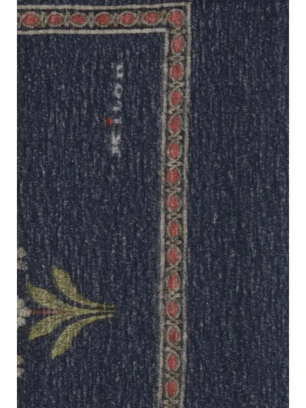 Kiton Silk Scarf With Fringes - Blue