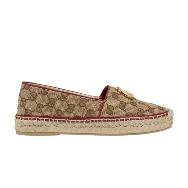Gucci Wmns Espadrilles 'gg Matelassé Cherry Red - Brown