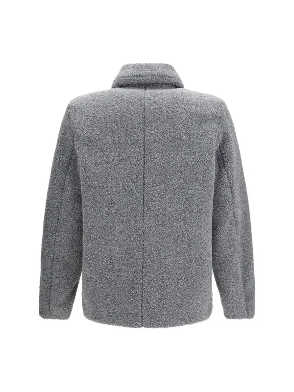 Herno Mélange Teddy-effect Jacket - Gray