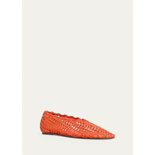 Proenza Schouler Slant Crochet Ballerina Flats