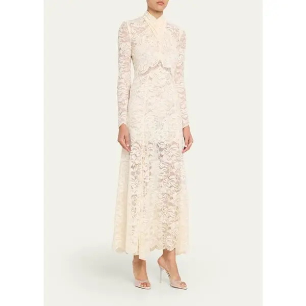 Rabanne Layered Lace Maxi Dress