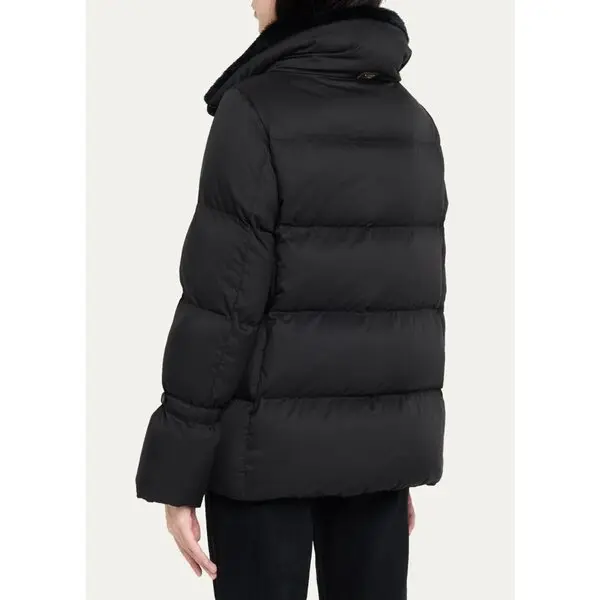 Herno Quilted Faux Fur-collar Puffer Jacket