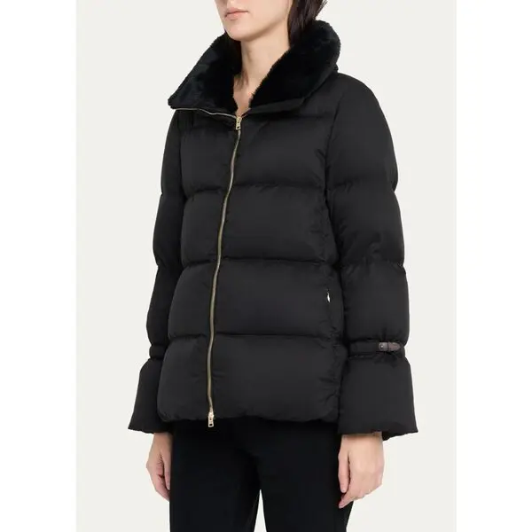 Herno Quilted Faux Fur-collar Puffer Jacket
