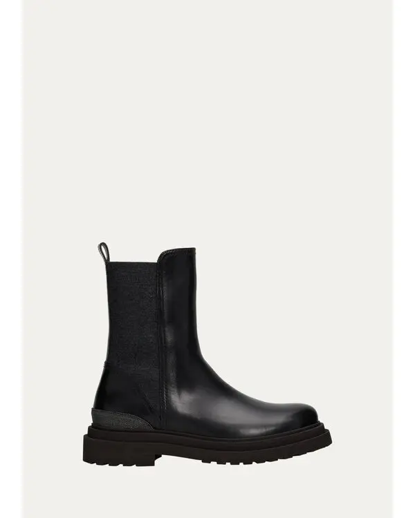 Brunello Cucinelli Leather Chelsea Boots