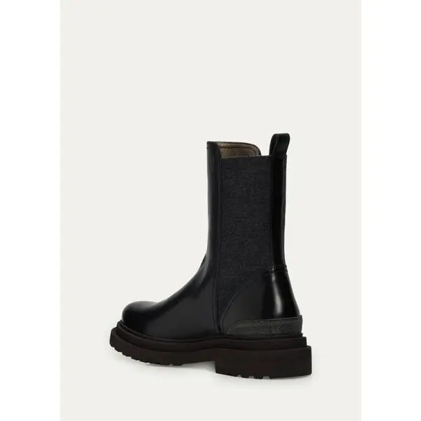 Brunello Cucinelli Leather Chelsea Boots