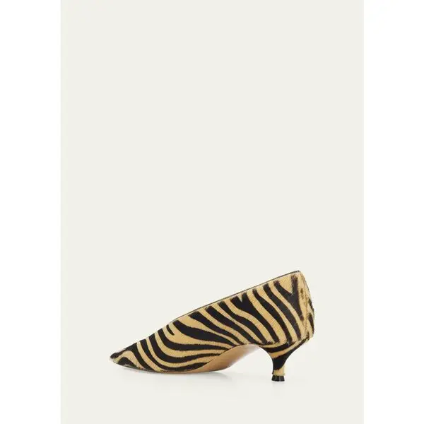 Le Monde Beryl 40mm Babouche -printed Calf Hair Pumps