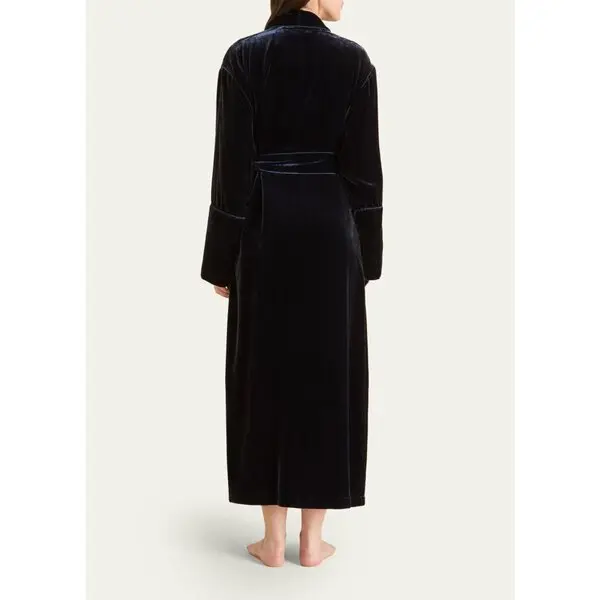 Olivia Von Halle Capability Shawl-collar Velvet Robe