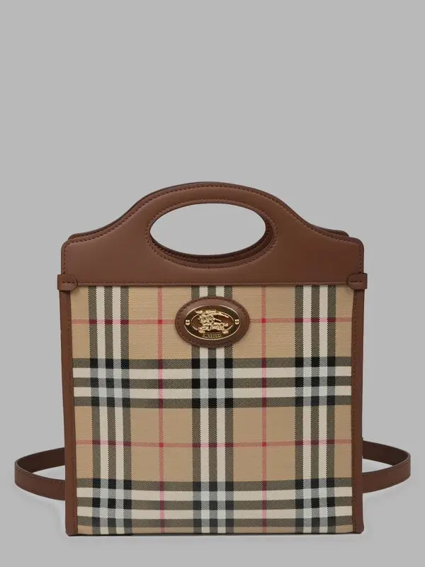 Burberry Mini Cotton Handbag - Beige