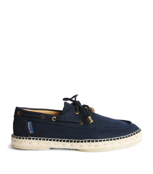 Vilebrequin Cotton Canvas Espadrille Loafers - Navy