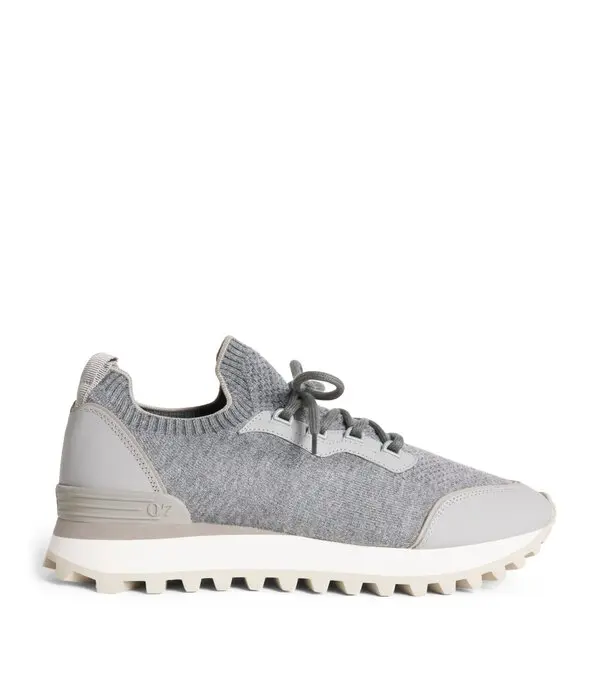 Eleventy Merino Wool-leather Sneakers