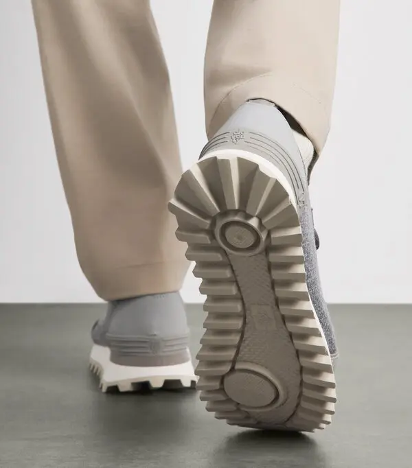 Eleventy Merino Wool-leather Sneakers