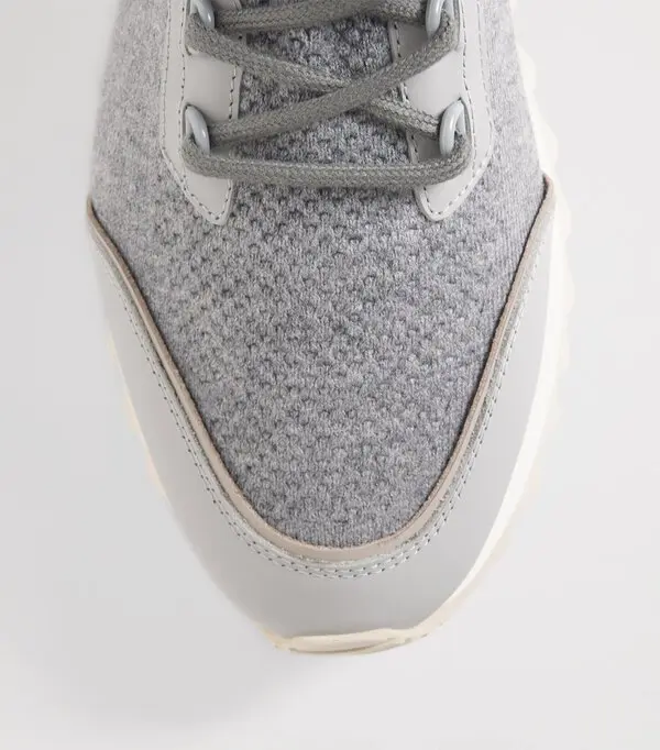 Eleventy Merino Wool-leather Sneakers