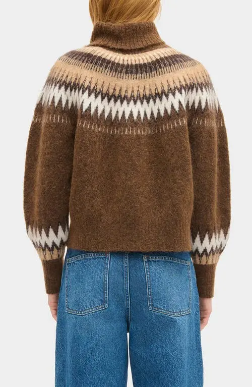 ALIGNE Dakota Fair Isle Sweater - Brown