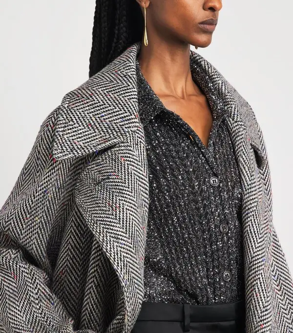 Missoni Wool-blend Herringbone Coat