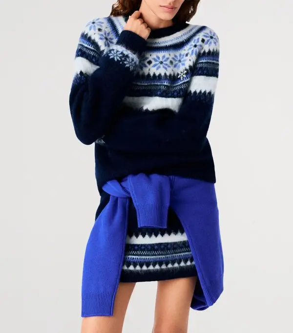 Maje Wool Fair Isle Sweater