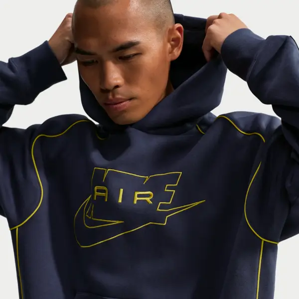 Nike Air Fleece Pullover Hoodie - Grey